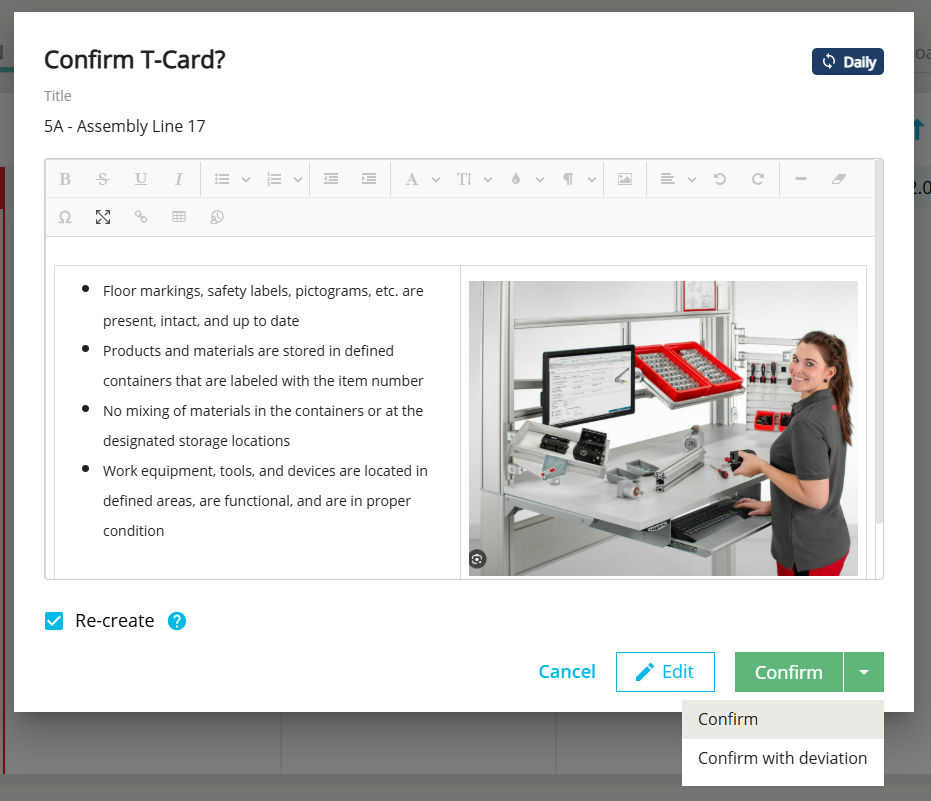 Implementing Process Confirmation with the T‑Card Board